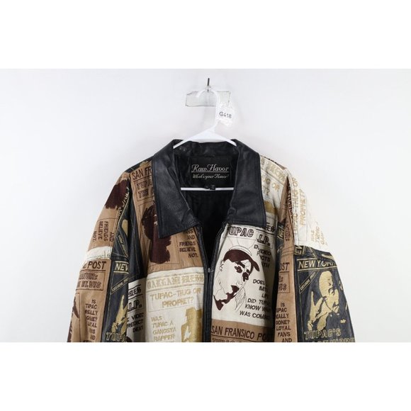 Vintage | Jackets & Coats | Vintage 9s Mens 7xl Distressed 2 Pac 2pac ...